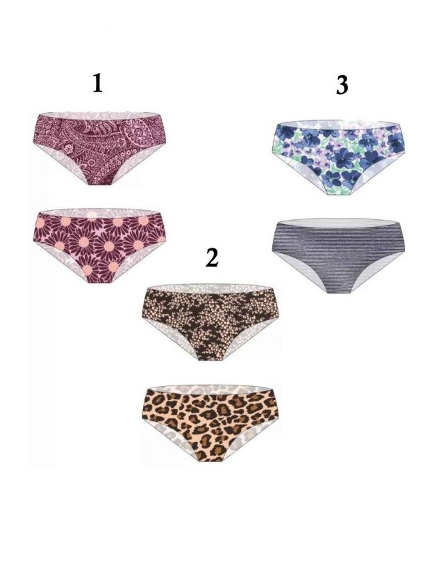 Comprar Pack 2 Bragas Estampadas Midi Naiara Algodon Online Saldos